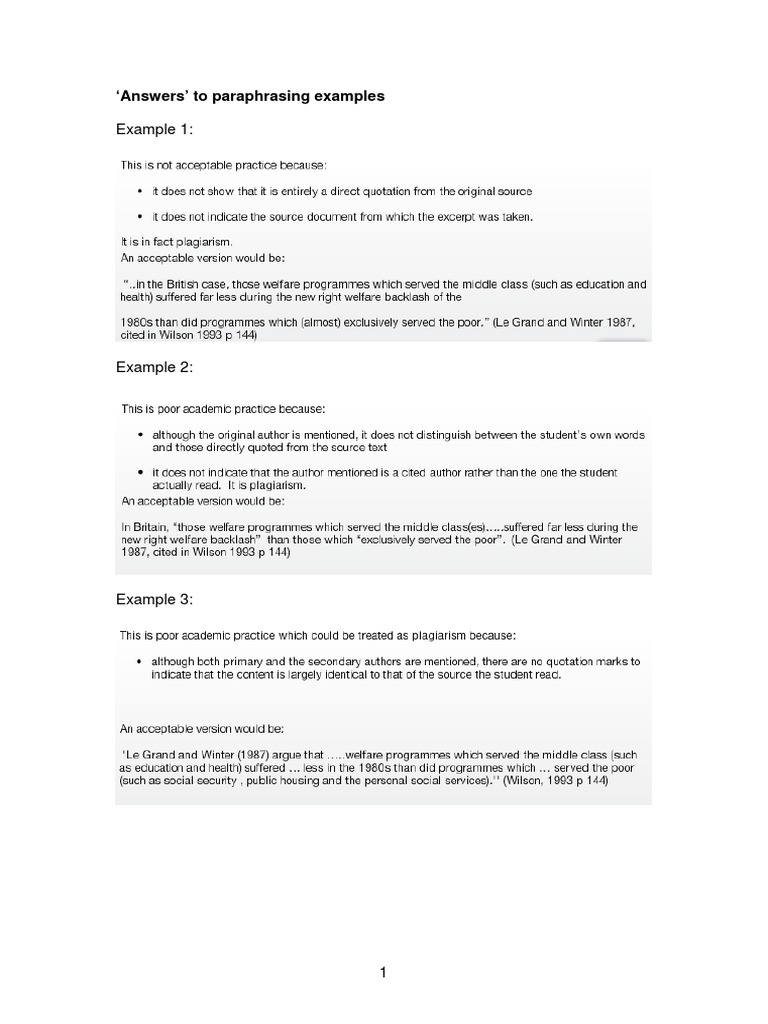 Paraphrasing Examples Answers.pdf