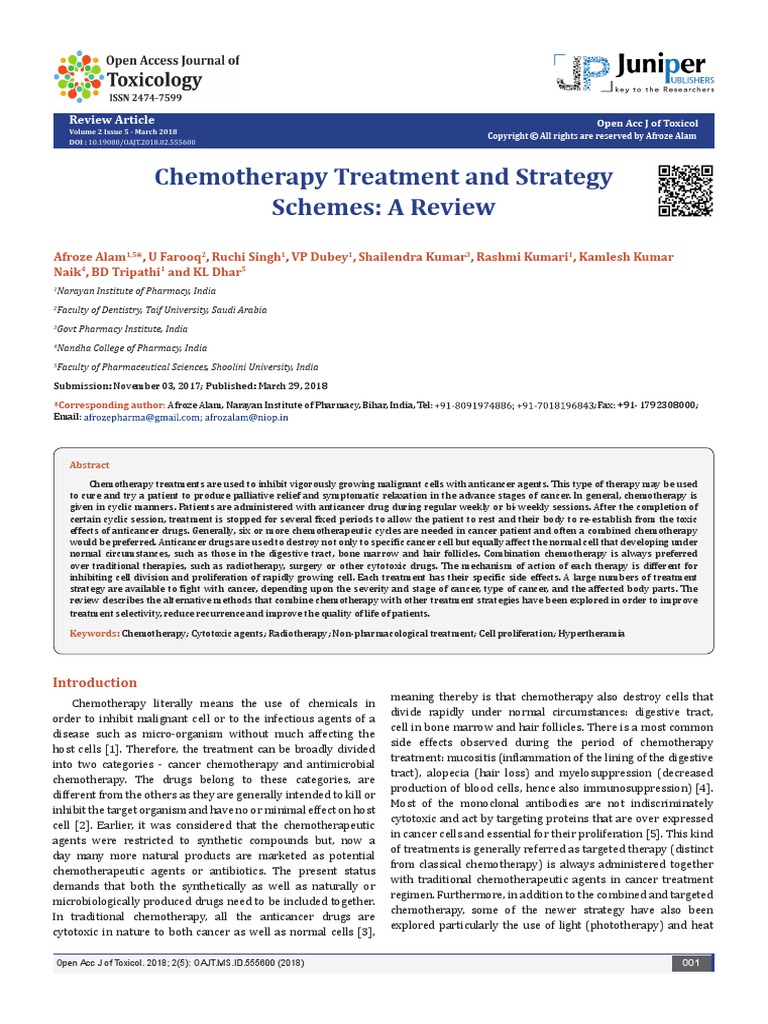 Chemotheraphy Journals | Chemotherapy | Cancer Treatments