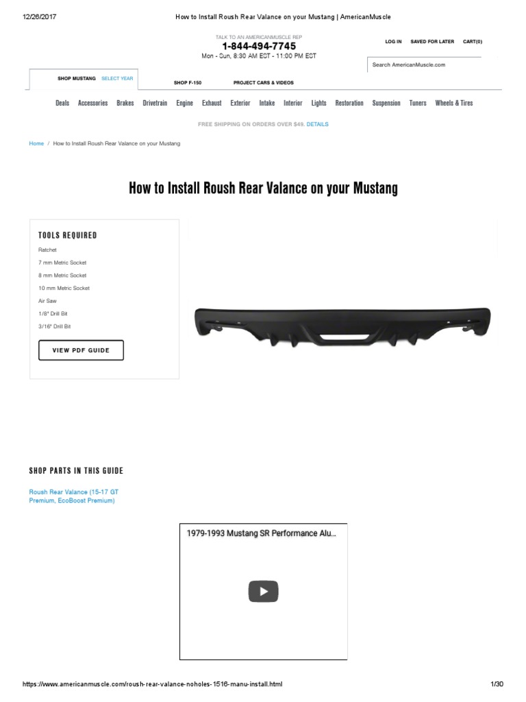 How To Install Roush Rear Valance On Your Mustang - AmericanMuscle ...