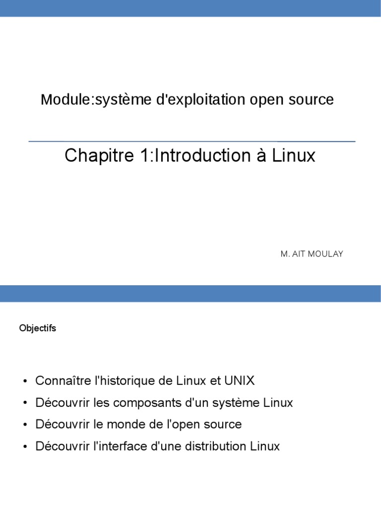 Chapitre 1 - Introduction À Linux | PDF | Linux | Unix