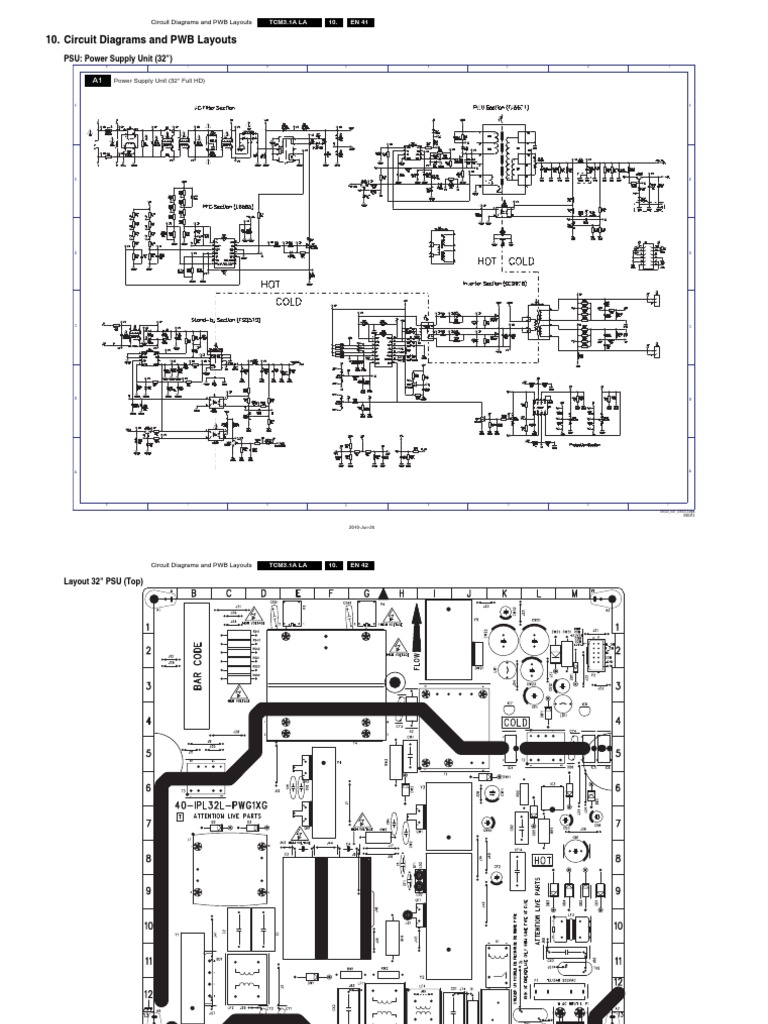 Circuit Diagrams and PWB Layouts: PSU: Power Supply Unit (32") | PDF ...