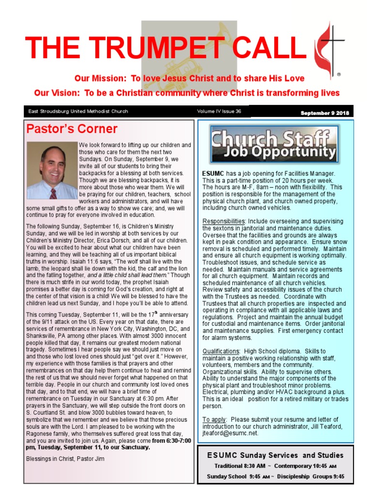 Trumpet Call 2018 September 9 | PDF | Jesus | Prayer