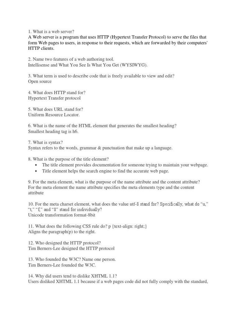 Web Server & HTTP Protocol Fundamentals | PDF | Hypertext Transfer Protocol | Html Element
