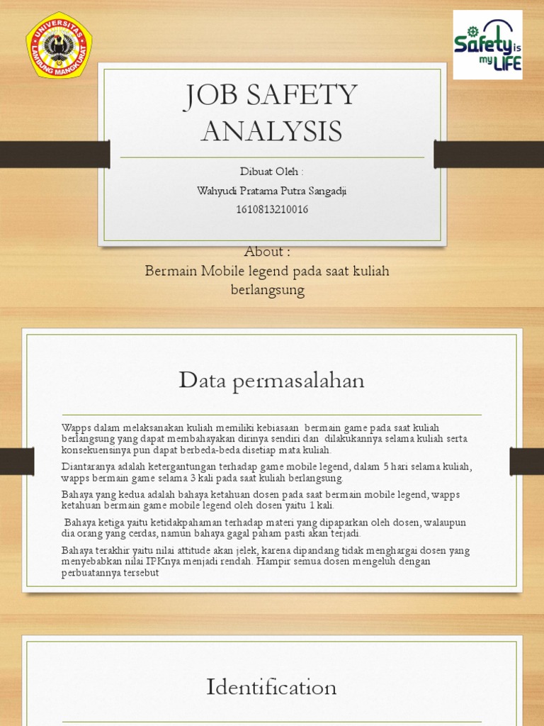 Job Safety Analysis Kuliah | PDF