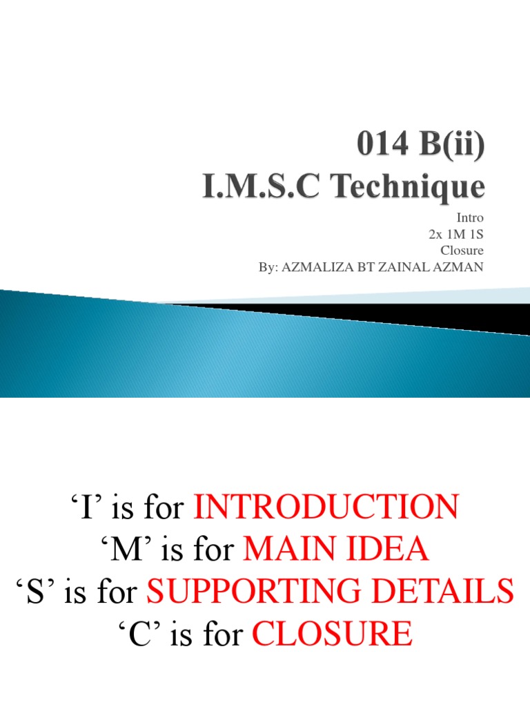 Azmaliza's 014 B (II) IMSC | PDF | Lunch | Meal