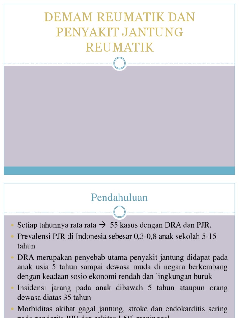 Demam Reumatik Dan Penyakit Jantung Reumatik | PDF | Wellness | Science ...