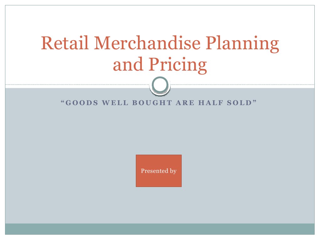 Retail Merchandise Planning & Pricing | PDF | Pricing | Retail