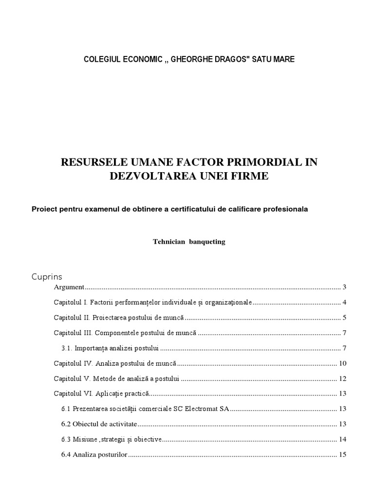 Lucrare de Atestat | PDF