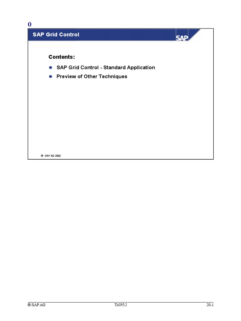 SAP Grid Control and Containers | PDF | Class (Computer Programming) | Method (Computer Programming)