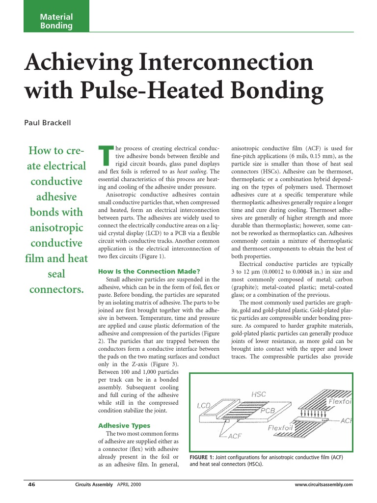 Article - Conductive Adhesive Bonding | PDF | Adhesive | Electrical ...