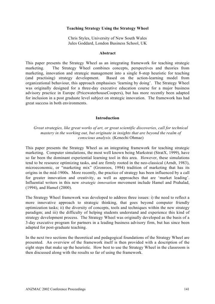 Wheel of Strategy | PDF | Business Model | Strategic Management