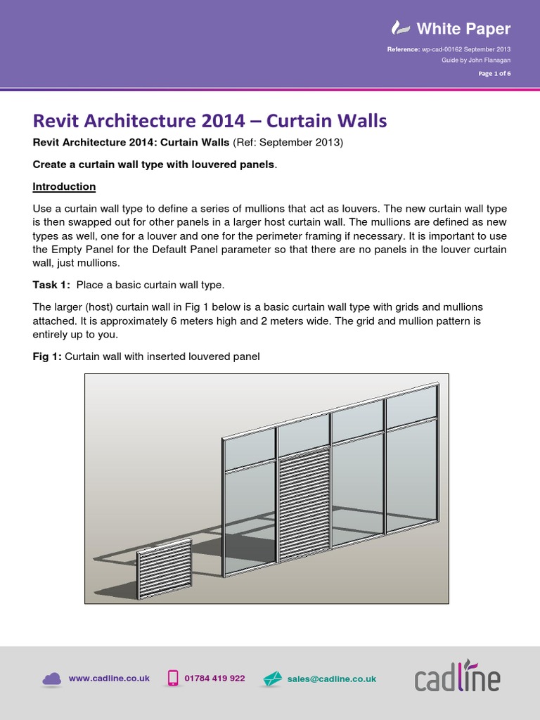 Revit - Curtain Walls - Louvers PDF | PDF