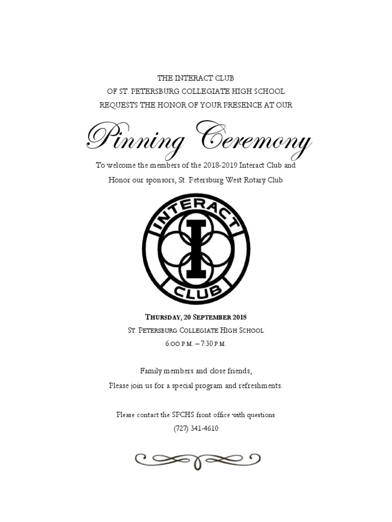 Pinning Ceremony Invite | PDF