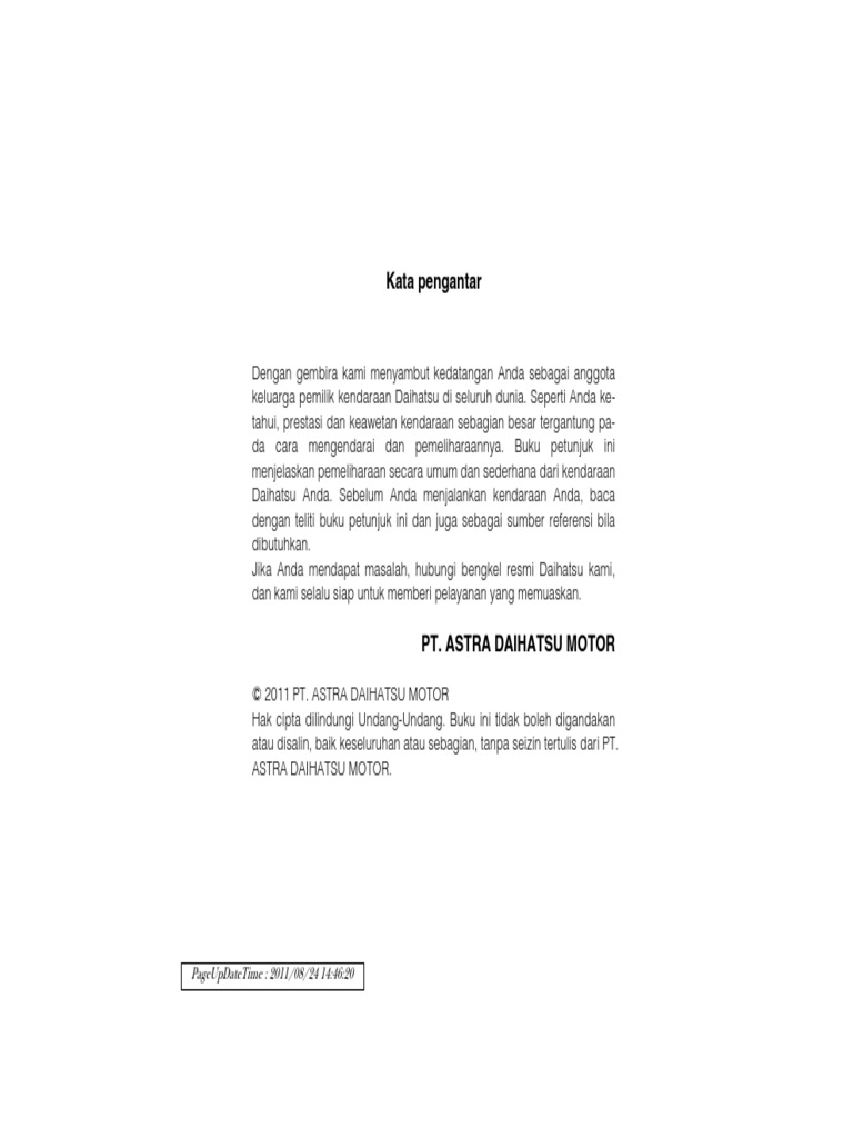 Manual Daihatsu Xenia PDF | PDF