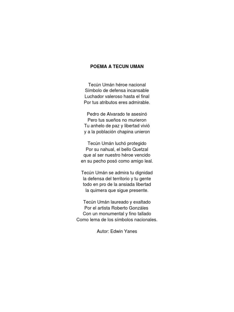 Poema A Tecun Uman | PDF