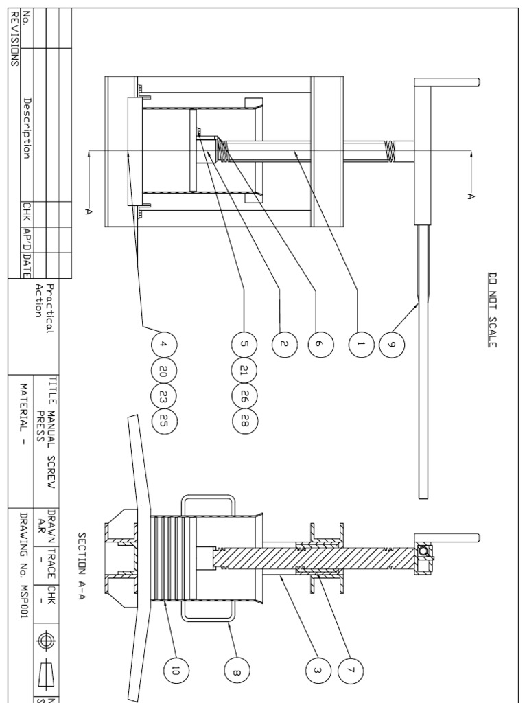 Manual Screw Press Engineering Drawing[1]