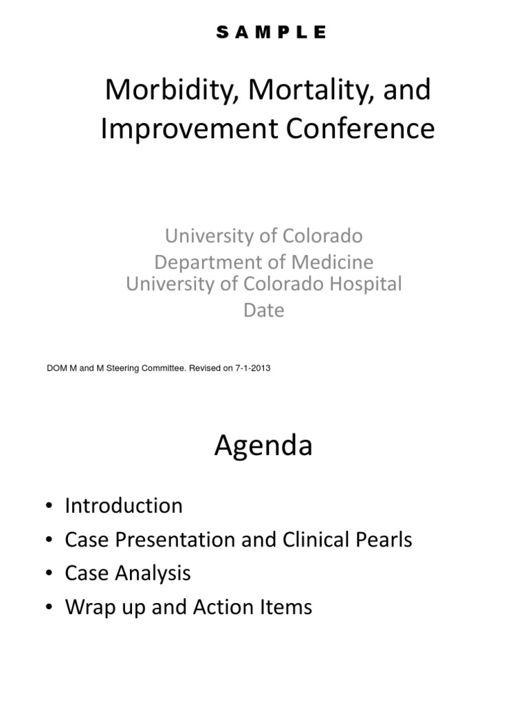 M&M Presentation Template PDF | PDF | Health Sciences | Medicine