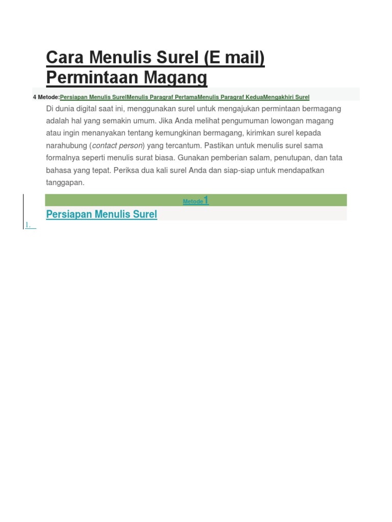 Cara Menulis Surel | PDF