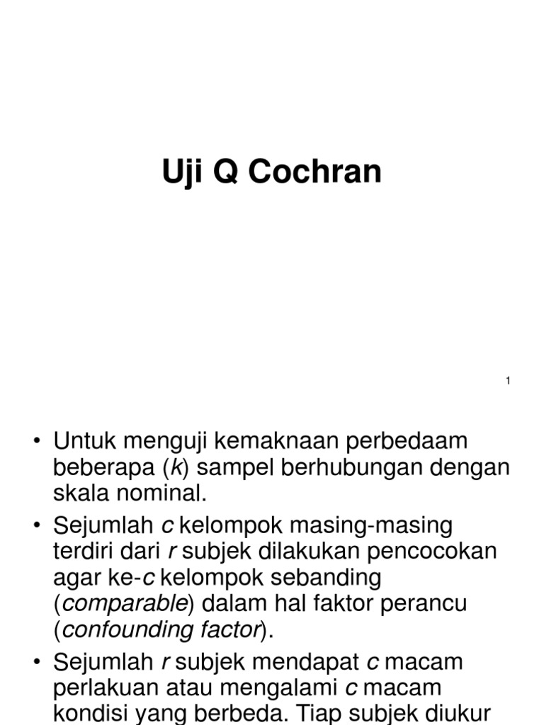 Uji Q Cochran | PDF
