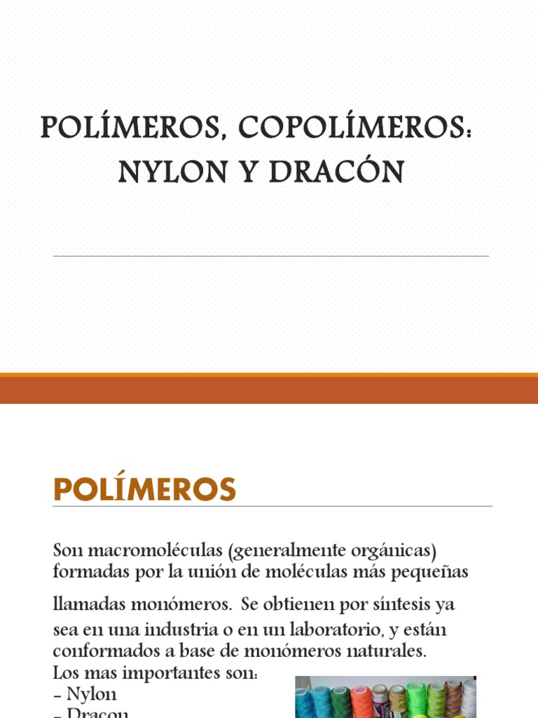 Polimeros Copolimeros 1 | PDF | Nylon | Polímeros