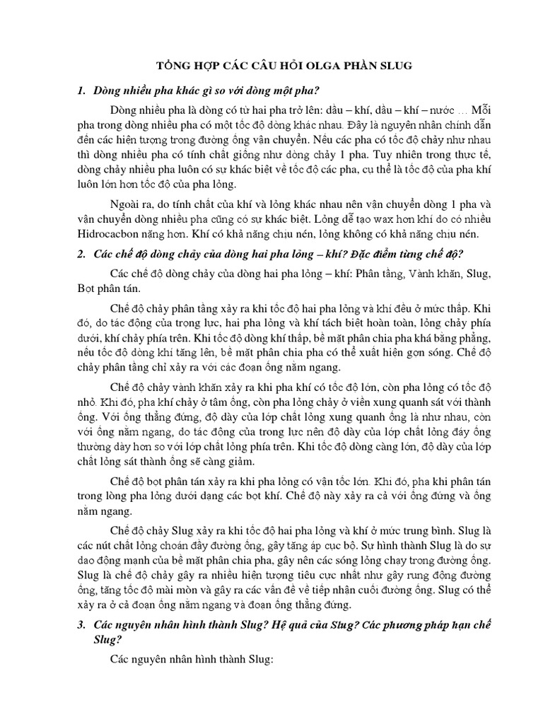 Slug Olga Questions | PDF