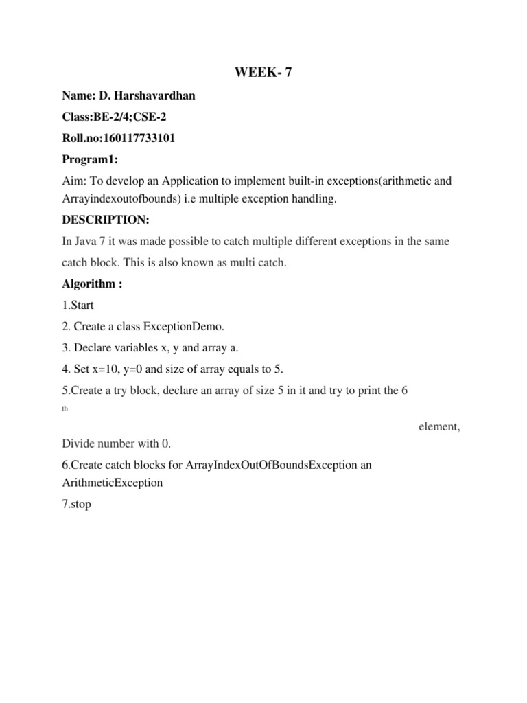 OOPS LAB 7 Final PDF | PDF | Method (Computer Programming) | Java (Programming Language)