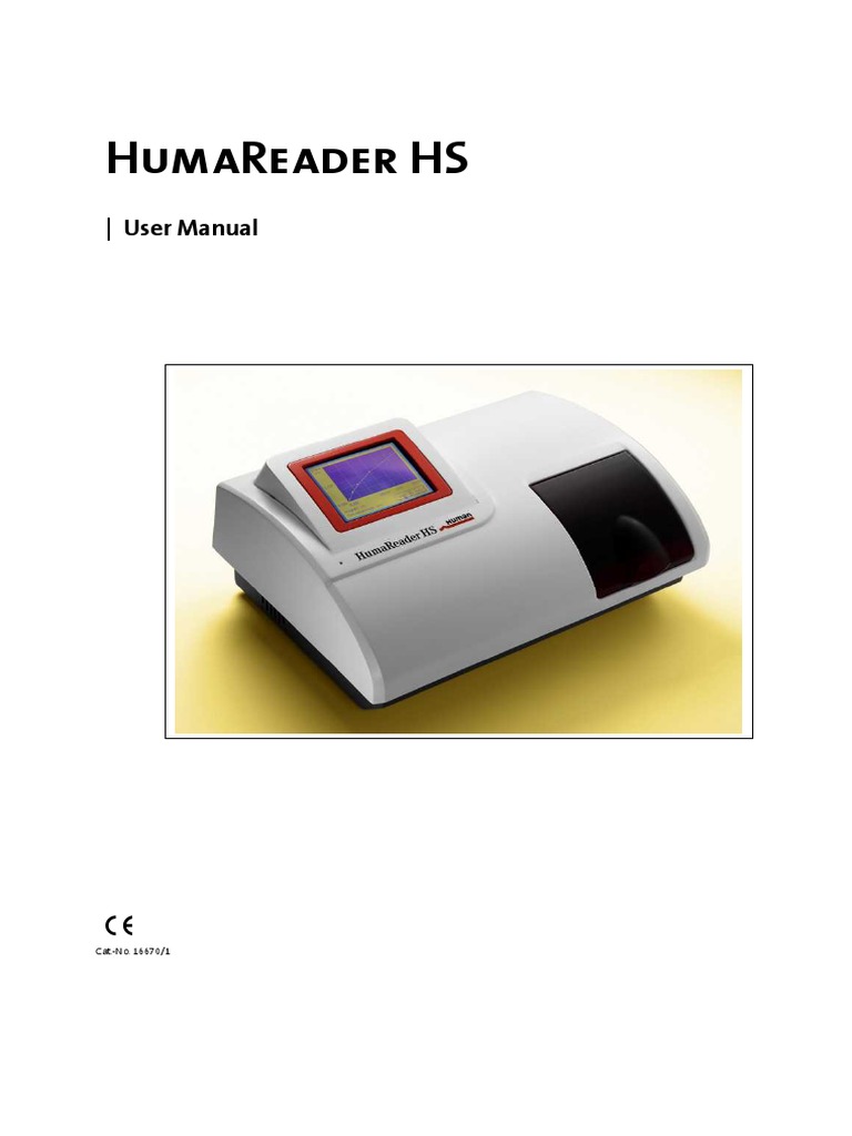 Human HumaReader HS - User Manual | Button (Computing) | Reference Range