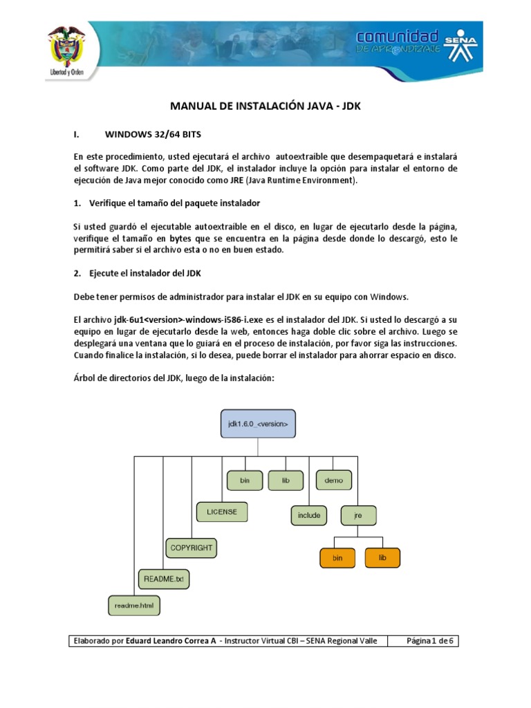 Manual Instalacion Java | PDF | Java (lenguaje de programación) | Archivo de computadora