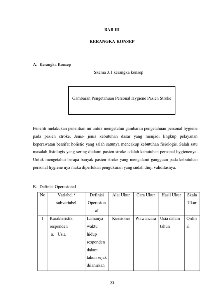 Bab 3 Kerangka Konsep | PDF