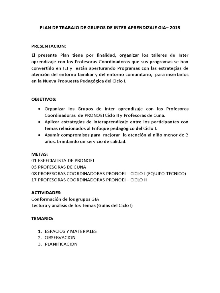 Plan Gia | PDF | Planning | Psychological Concepts