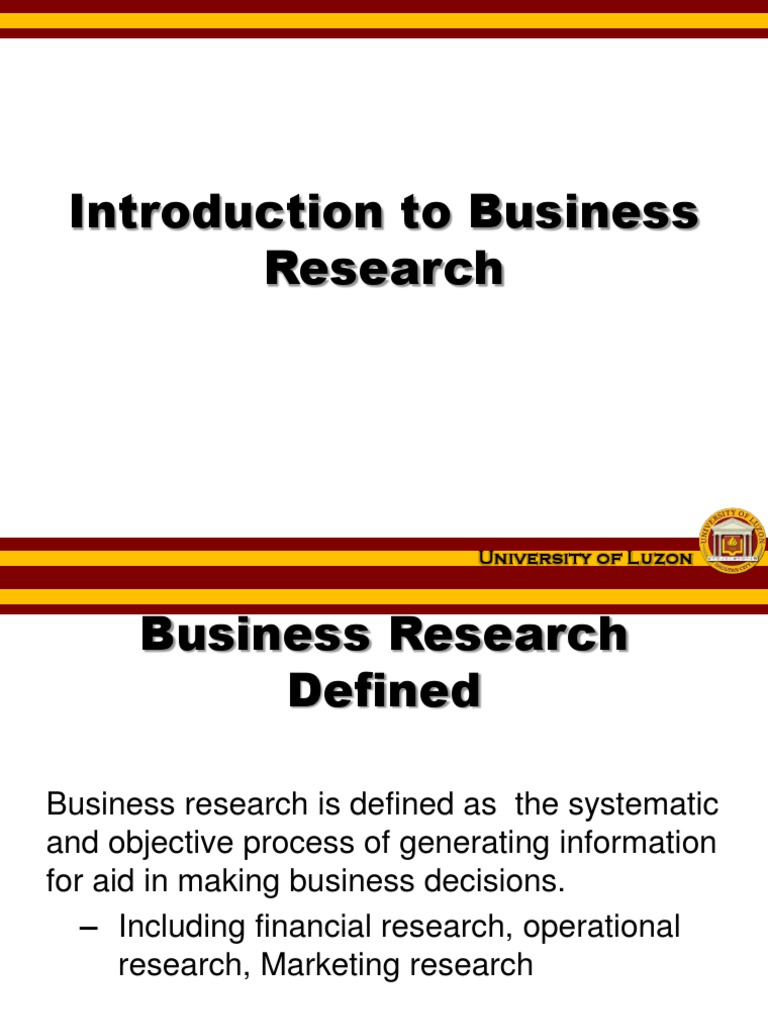Introduction To Business Research PDF | PDF | Marketing Research ...