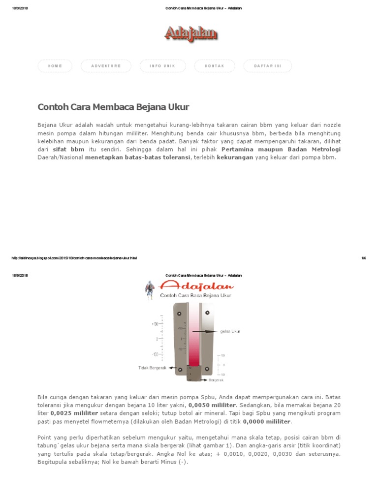 Contoh Cara Membaca Bejana Ukur - Adajalan | PDF