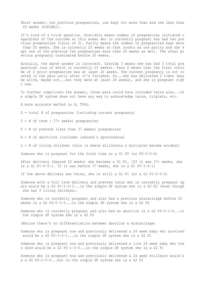 G3P2 | PDF | Pregnancy | Obstetrics