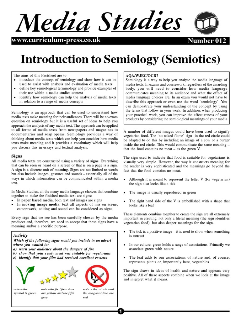 Semiotics - An Introduction | PDF | Semiotics | White