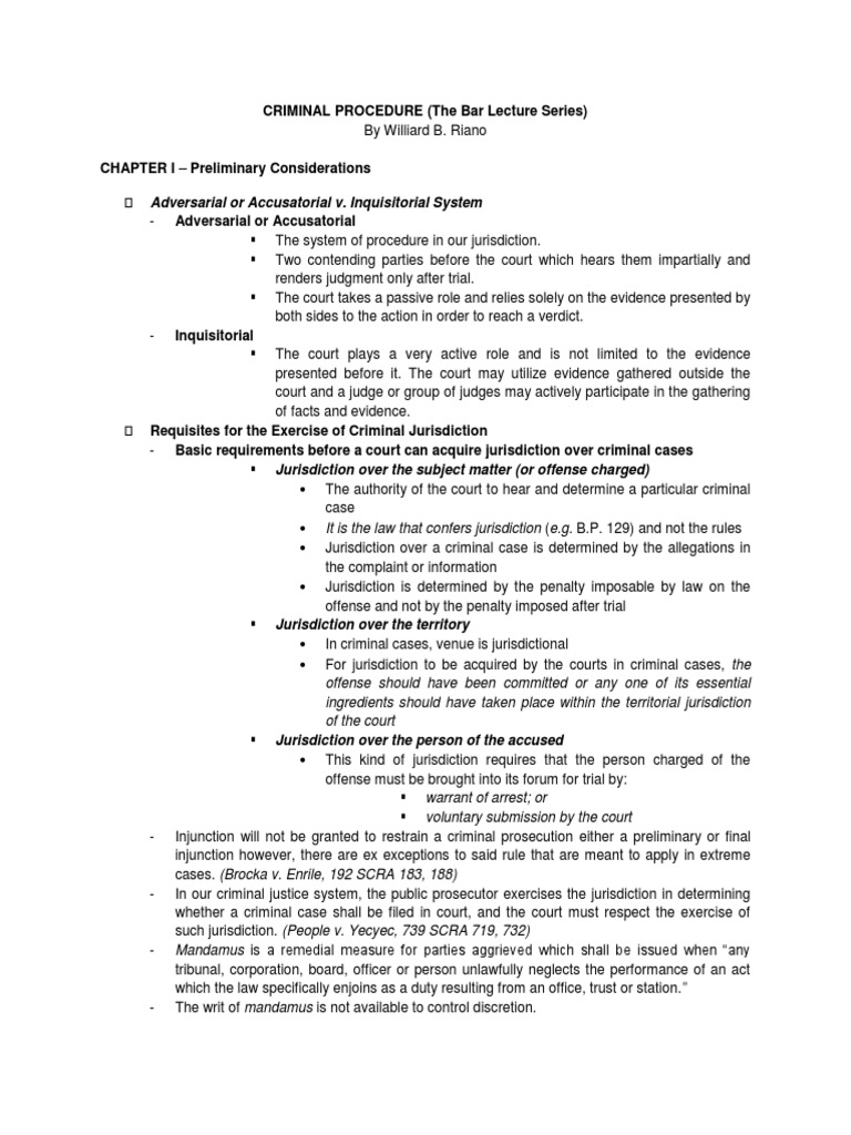 Adversarial or Accusatorial v. Inquisitorial System | Download Free PDF ...