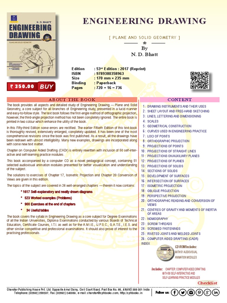 Engineering Drawing PDF | PDF | Screw | 3 D Computer Graphics