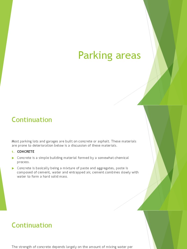 Parking Areas | PDF | Parking Lot | Concrete