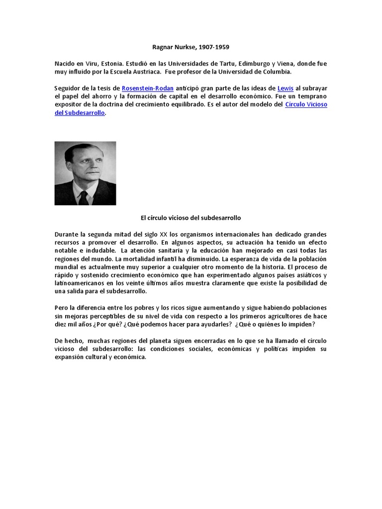 Ragnar Nurkse | PDF | Ciencias económicas | Economias
