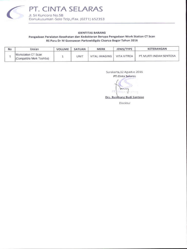 Identitas Barang | PDF