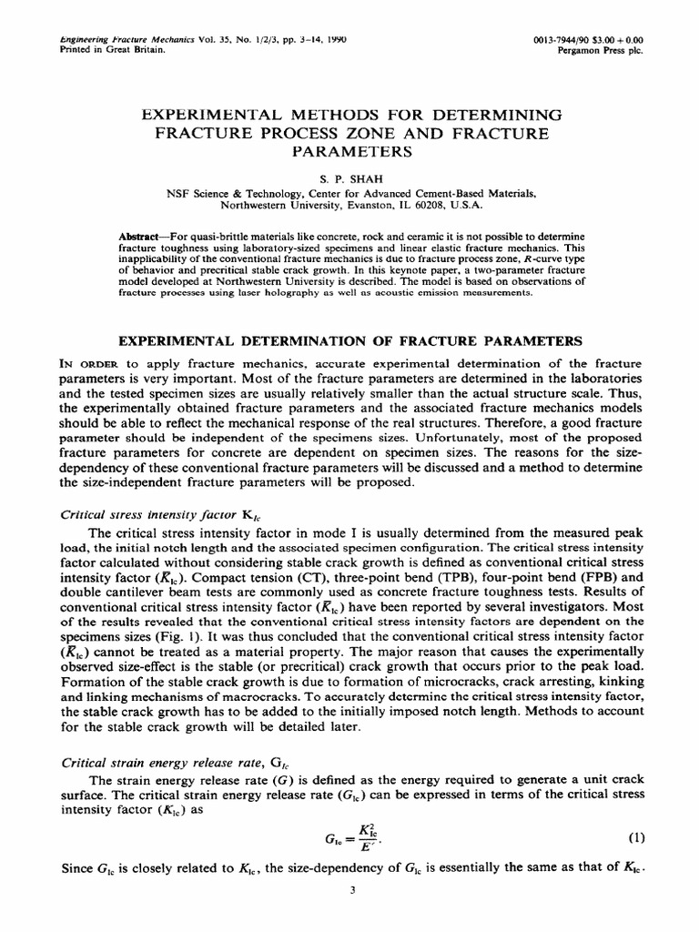 Shah1990 PDF | PDF | Fracture Mechanics | Fracture