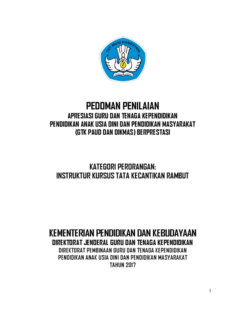Contoh Panduan Penilaian LKP | PDF
