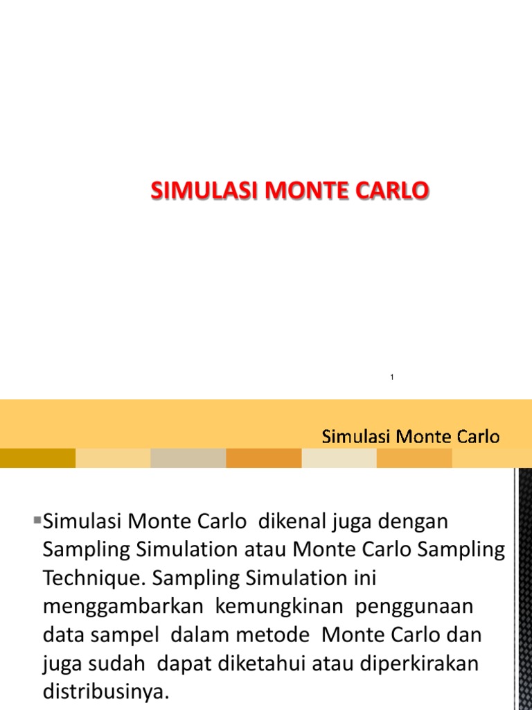 Simulasi Monte Carlo-1 | PDF