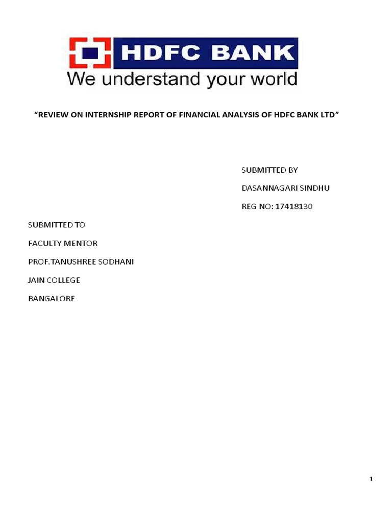 Review of Financial Analysis of HDFC Bank | PDF | Cash Flow Statement ...