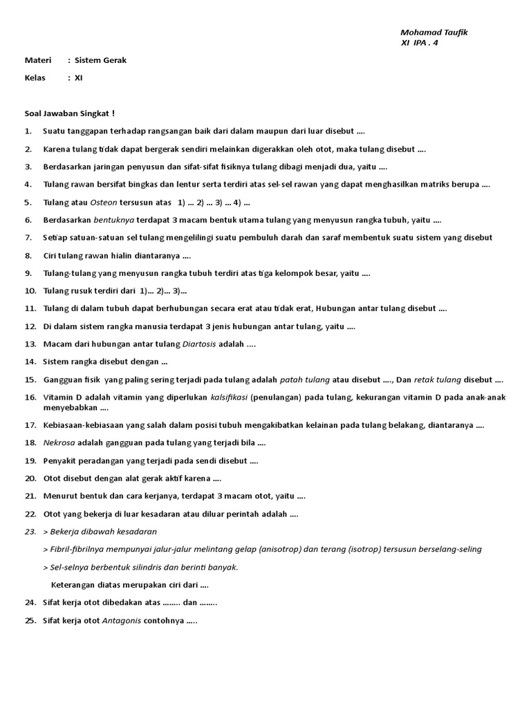 Contoh Soal Lomba Cepat Tepat Biologi SMA | PDF | Sains & Matematika