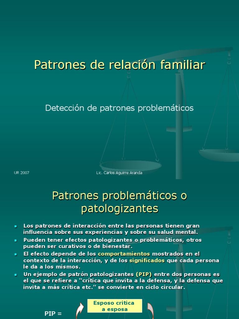 Clase 8 Patrones de Relación Familiar | PDF | Comportamiento ...