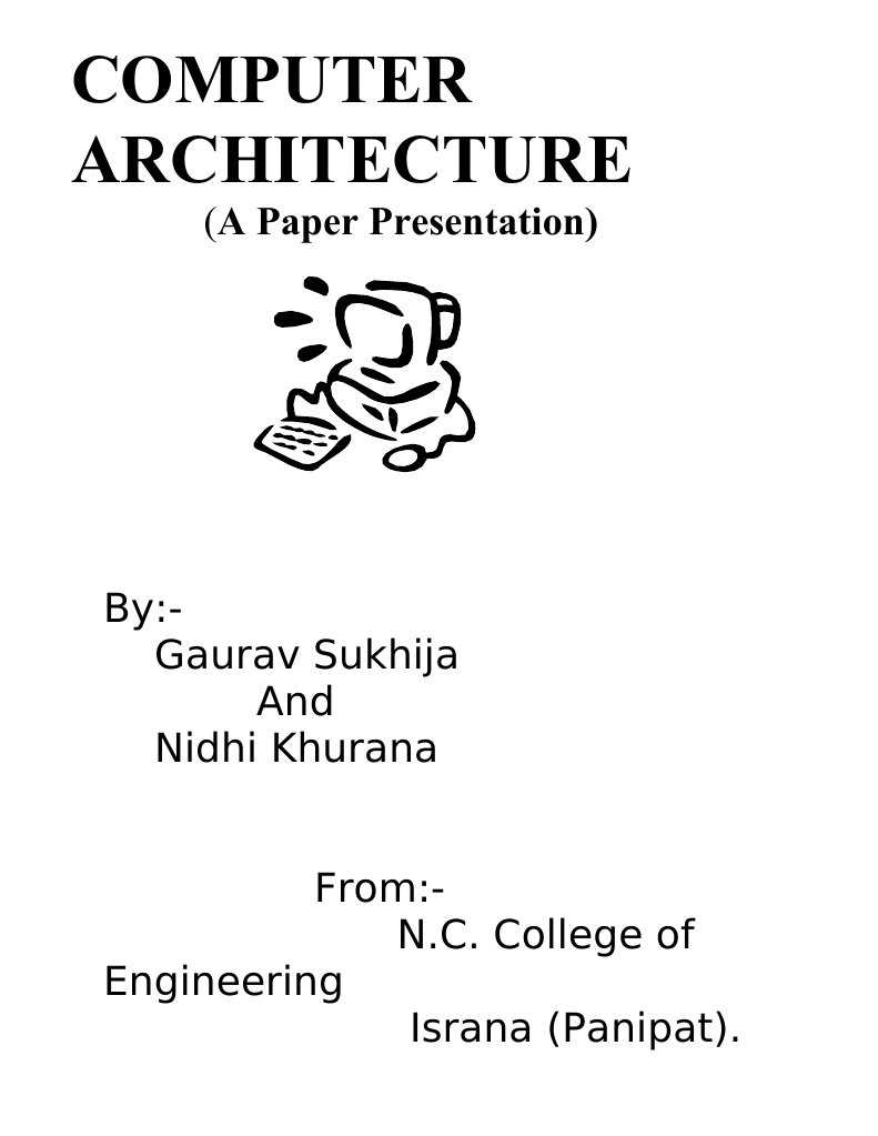 Computer Architecture Presentation Paper | PDF