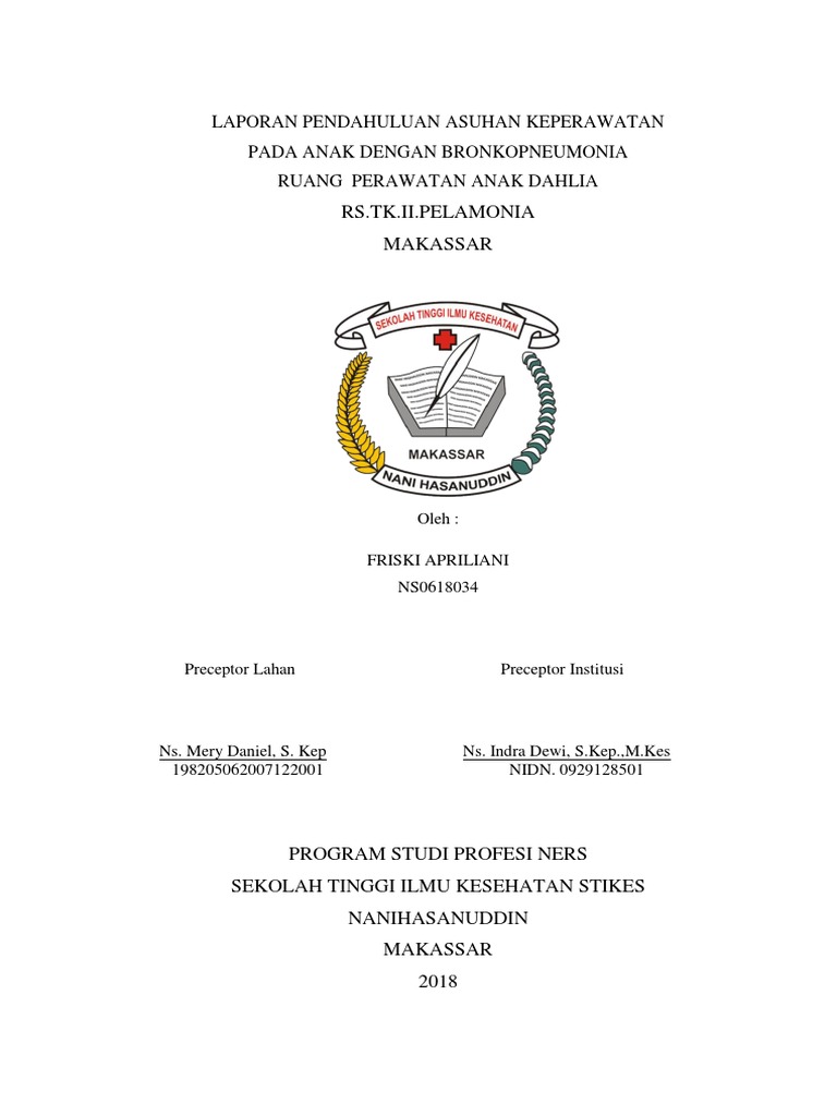 SAMPUL Laporan Pendahuluan Dan Askep | PDF