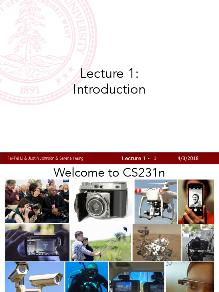 Lecture 1 - : Fei-Fei Li & Justin Johnson & Serena Yeung | PDF | Deep ...