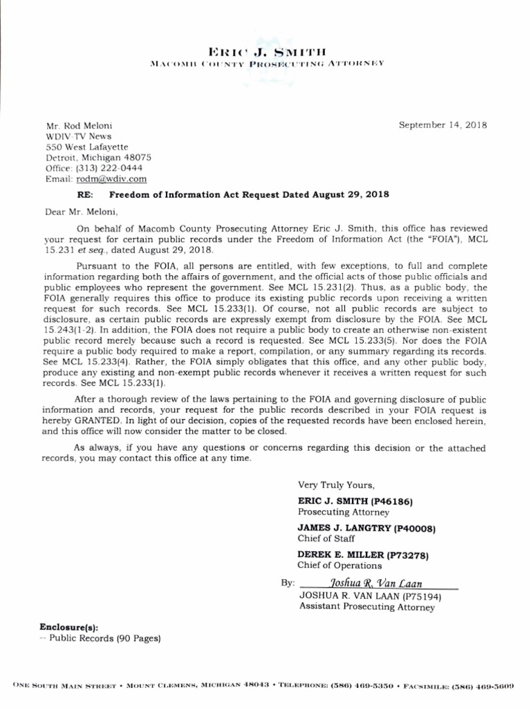 Macomb County FOIA Response | PDF | Freedom Of Information Act (United ...