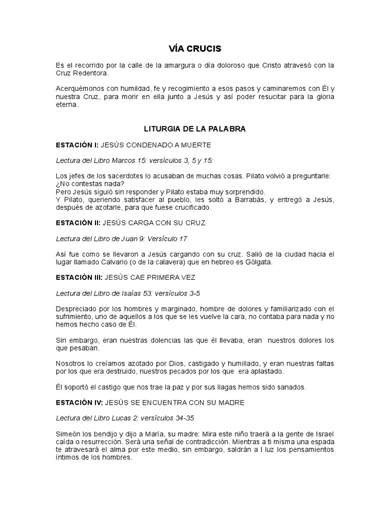 Vía Crucis | PDF | Estaciones de la Cruz | Jesús